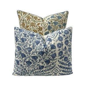 Lee Jofa - Sameera in Blue/indigo - Pillow Cover // MADE TO ORDER ...