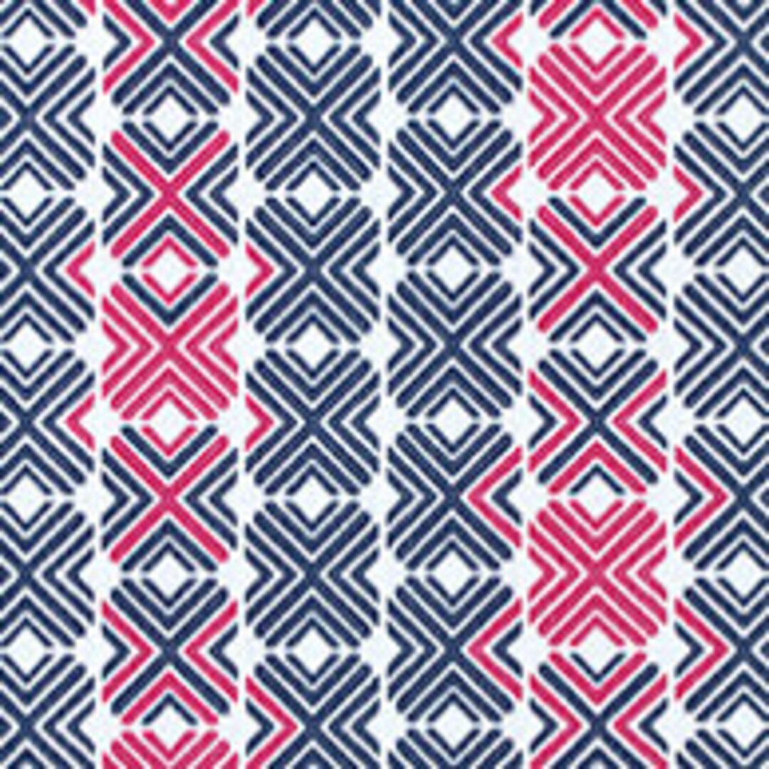 Pillow Cover, Thibaut Jinx in Navy/magenta Pillow Cover //MADE TO ORDER ...
