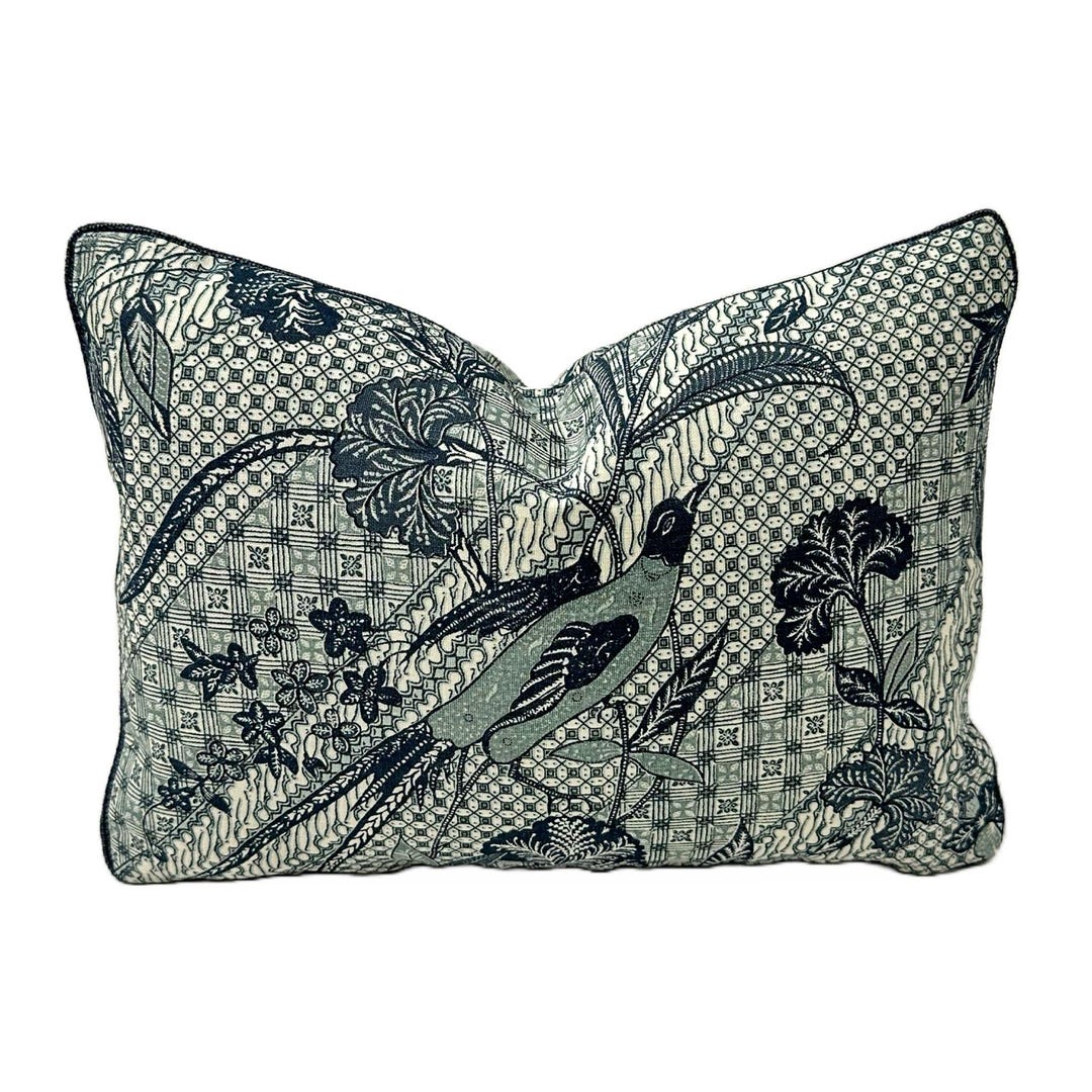 Jasper - Java Stripe in Indigo - Pillow Cover - Designer Fabric ...