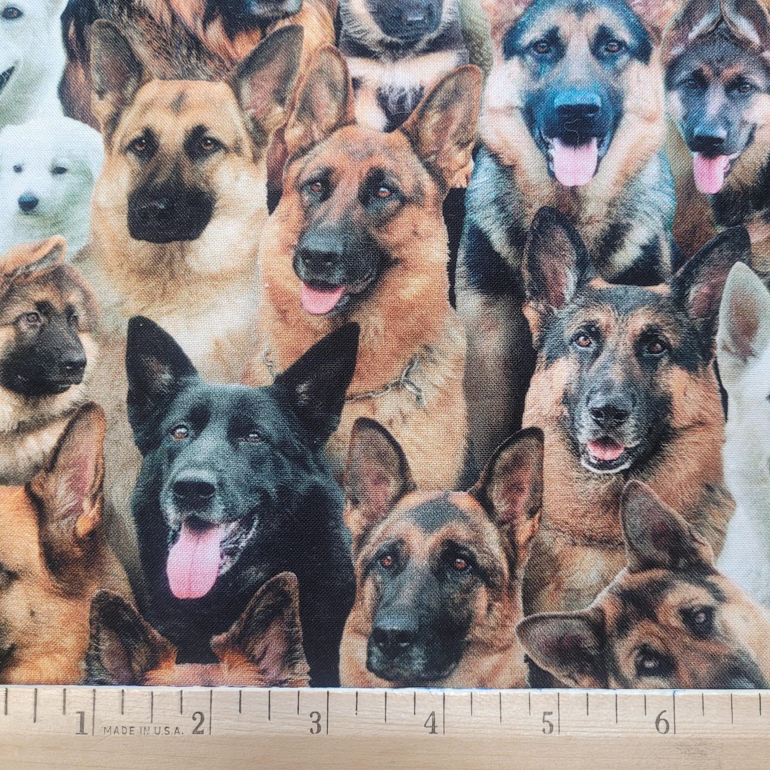Best Friend Packed German Shepards 100% Cotton Fabric From Elizabeth ...