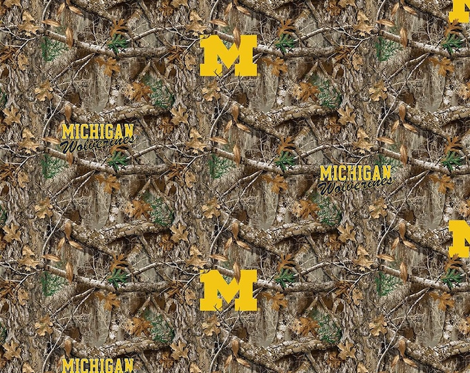 University of Michigan Wolverines Fabric Camo in Brown Premium Quality ...