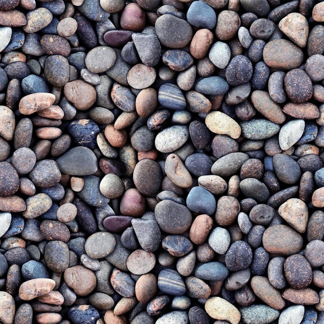 Landscape Medley Rocks in Blue 100% Cotton Fabric From Elizabeth ...