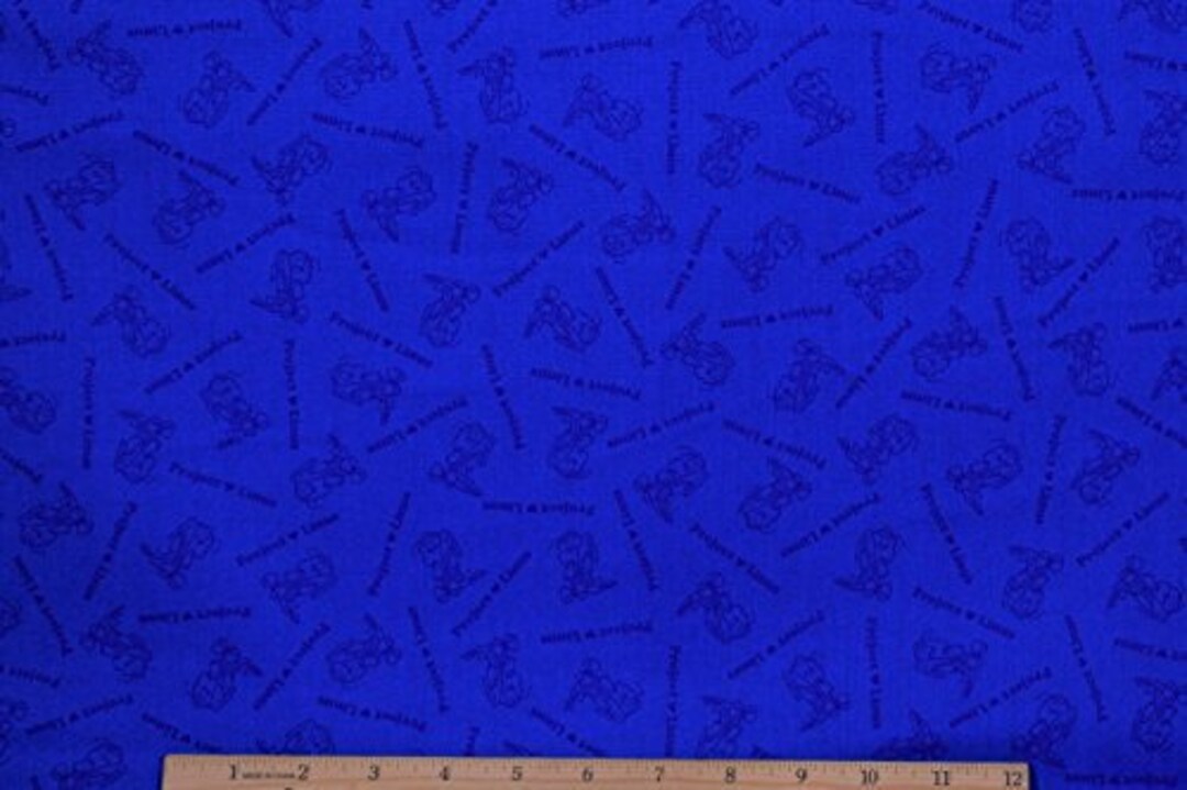 Peanuts Fabric Project Linus in Blue Premium Quality 100% Cotton Fabric ...
