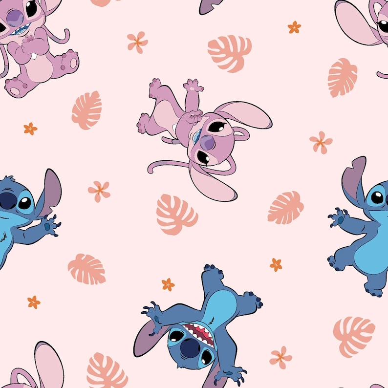 Disney Lilo & Stitch Fabric Stitch and Angel Soft Tropic Stitch on ...