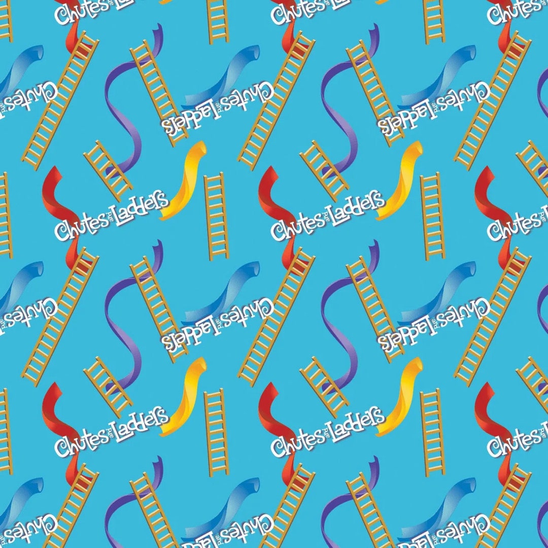 Hasbro Fabric Chutes & Ladders up and Down in Blue Premium Quality 100% ...