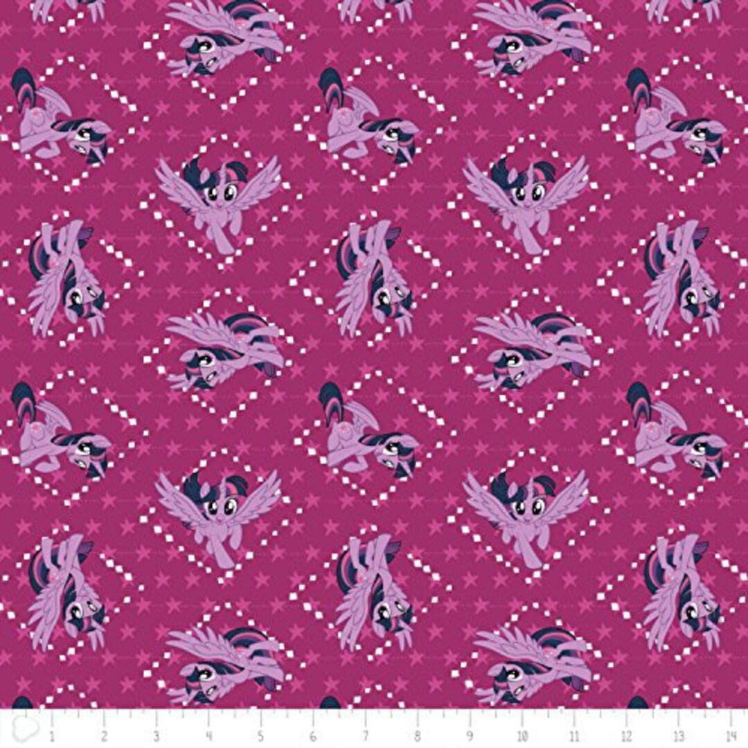 My Little Pony Fabric Twilight Sparkle in Fuchsia Premium Quality 100% ...