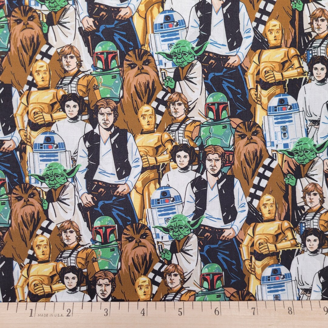 Star Wars Fabric Classic Crowds Packed in Multi 100% Cotton Fabric From ...
