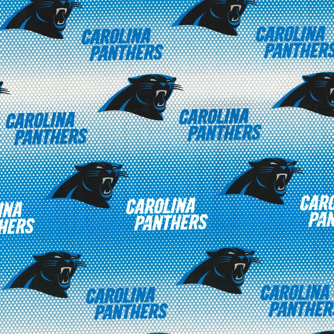 Carolina Panthers Fabric Football NFL Fabric in Blue 58" Wide 100% ...