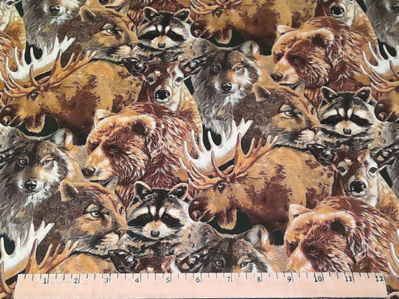 Robert Kaufman Wilderness Ridge Wildlife 100% Cotton PRE-CUT | Etsy