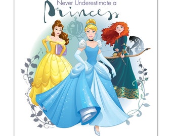 Fabric Panel DISNEY PRINCESS PANEL never Underestimate A - Etsy