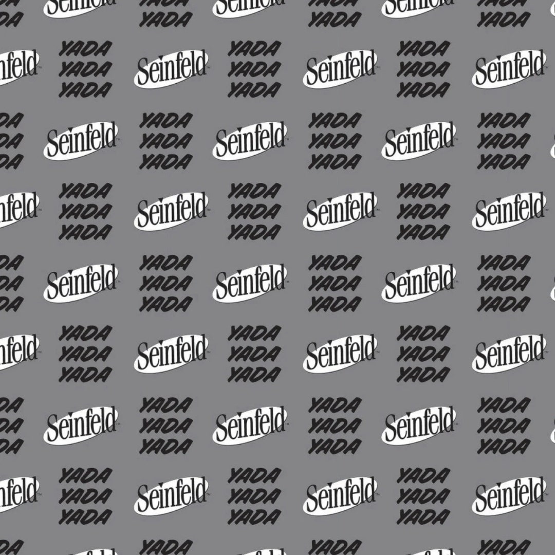 Seinfeld Fabric Yada Yada Yada in Gray Premium Quality 100% Cotton ...