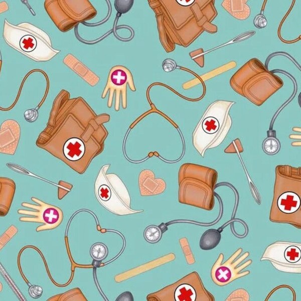 Doctor Fabric Doctor/medical Fabric by Littlearrowdesign Medical ...