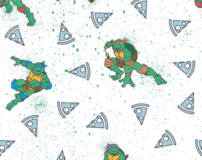 Teenage Mutant Ninja Turtles Fabric Nickelodeon Turtles Paint Splatter ...