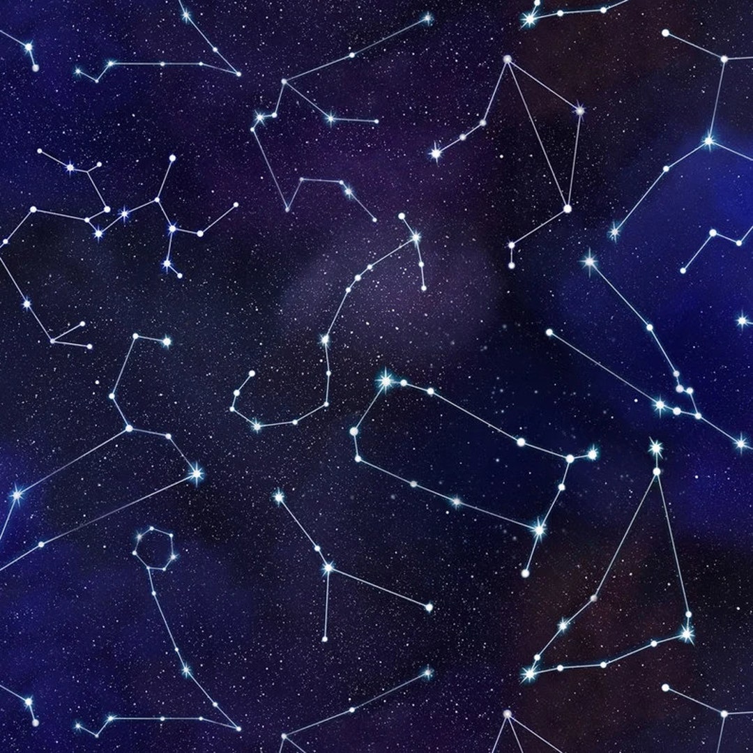 Space Fabric in Space Royal Constellations in Multi 100% Cotton Fabric ...
