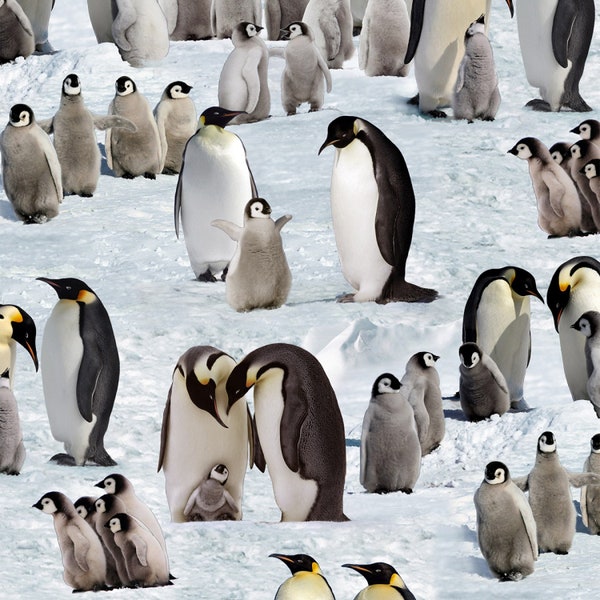 Penguin Fabric - Etsy