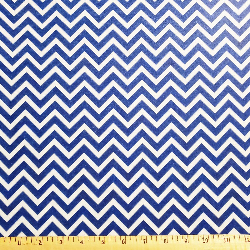 Blue Chevron Fabric - Etsy