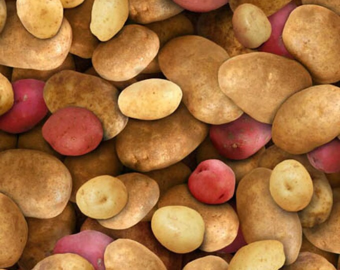 Food Fabric Potatoes in Multi Premium Quality 100% Cotton Fabric From ...