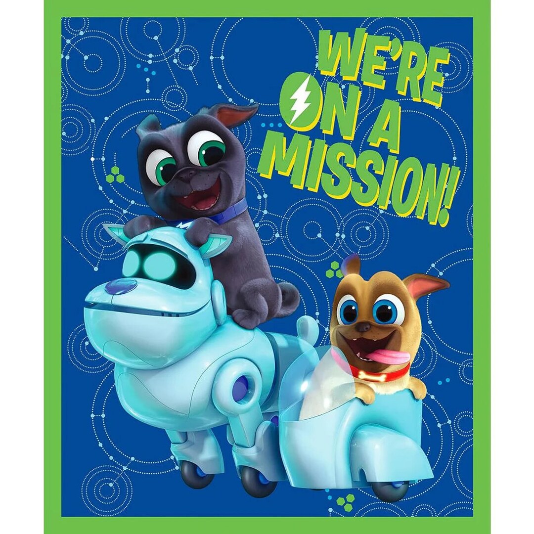 Puppy Pals Fabric We Are on a Mission 100% Cotton Fabric From Springs ...