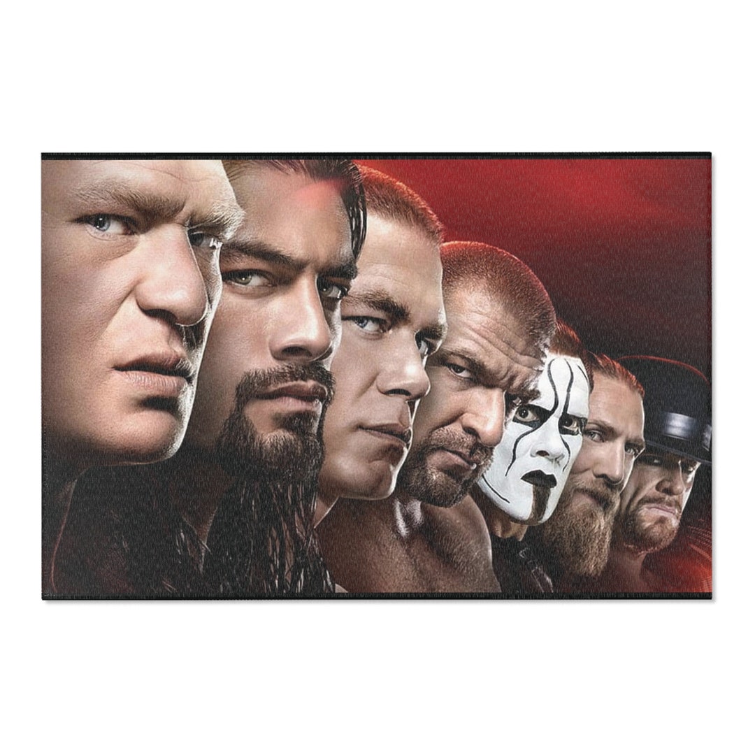 WWE Red Area Rug - Etsy