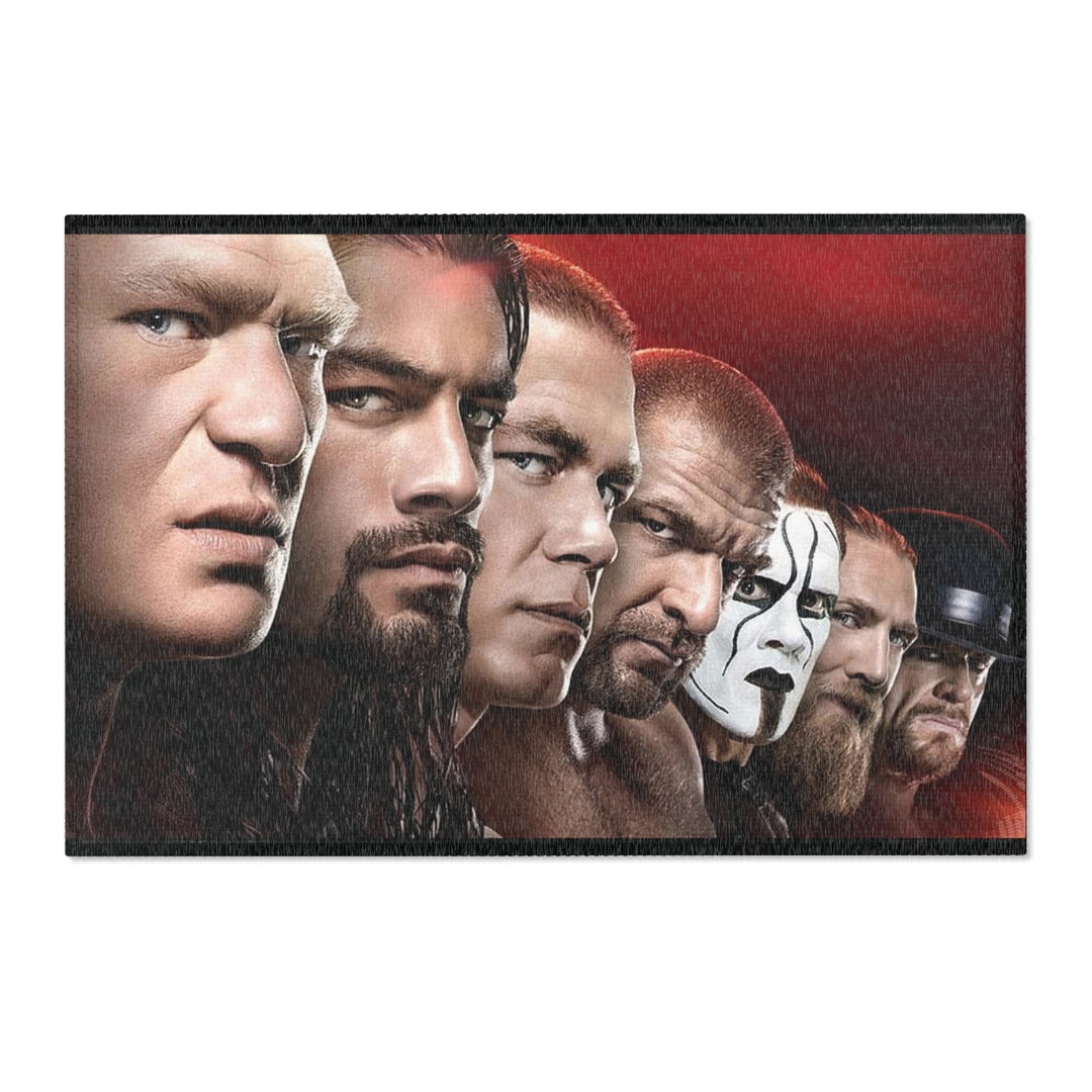 WWE Red Area Rug - Etsy