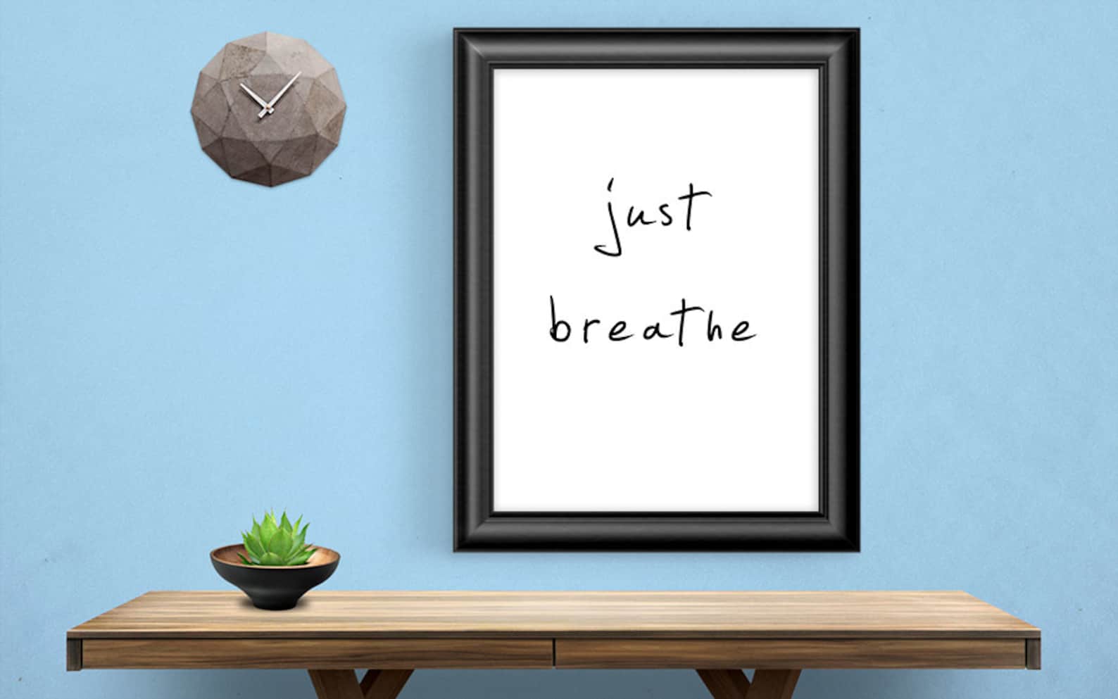 Calming Relaxation Poster just Breathe - Etsy
