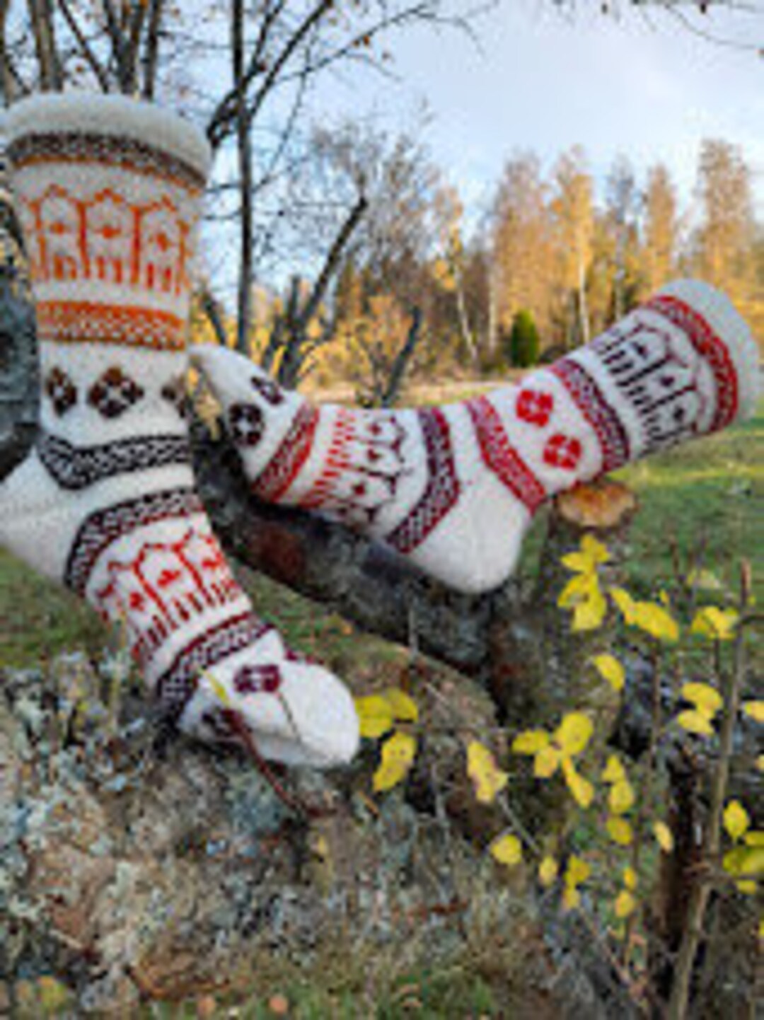 Digital Knitting Pattern Sock in Norwegian Pattern - Etsy