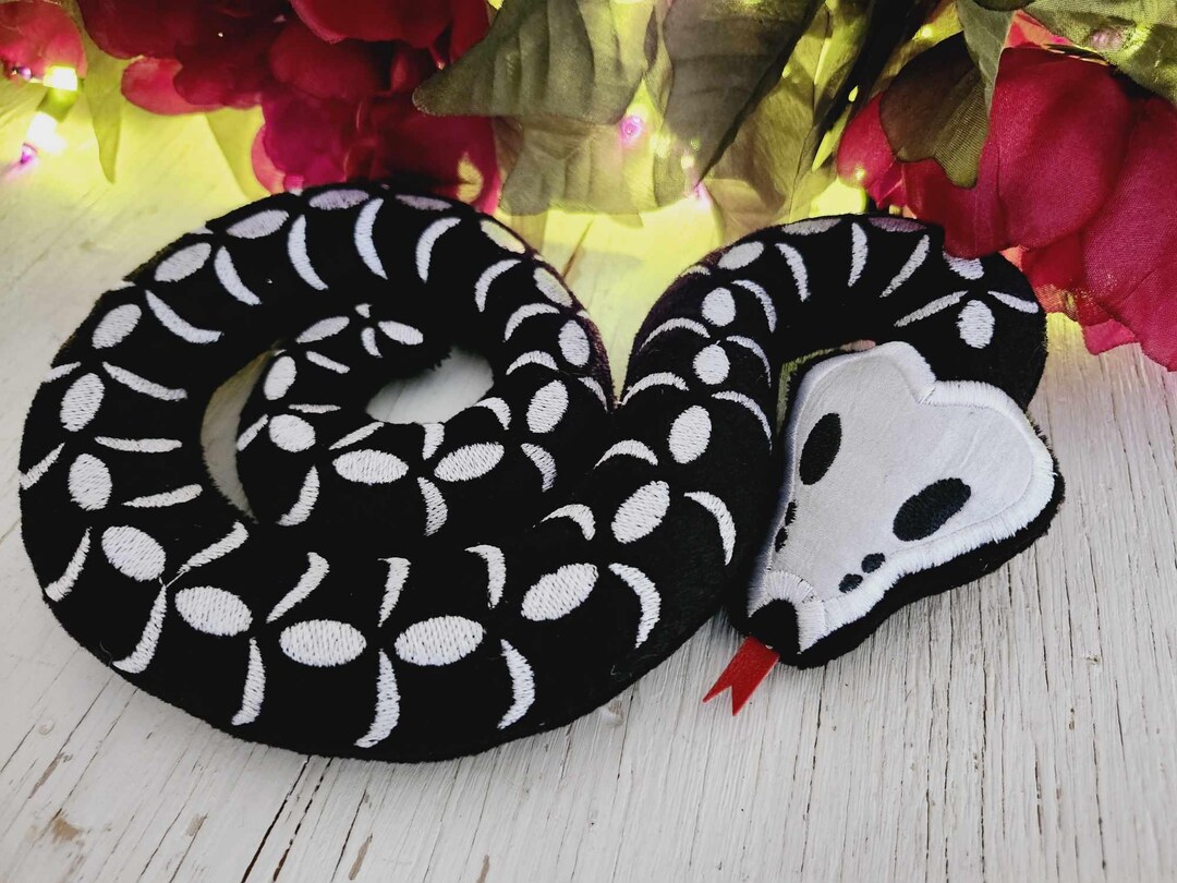 Skeleton Snake Plushie, Creepy Cute Skelly Stuffie, Year of the Snake ...