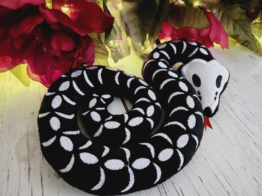 Snake Skelly Plushie, Stuffed Animal, Halloween Snake Bear Skeleton ...