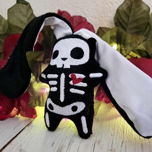Skelly Bunny Plushie - Creepy Cute Halloween Skeleton Stuffie ...