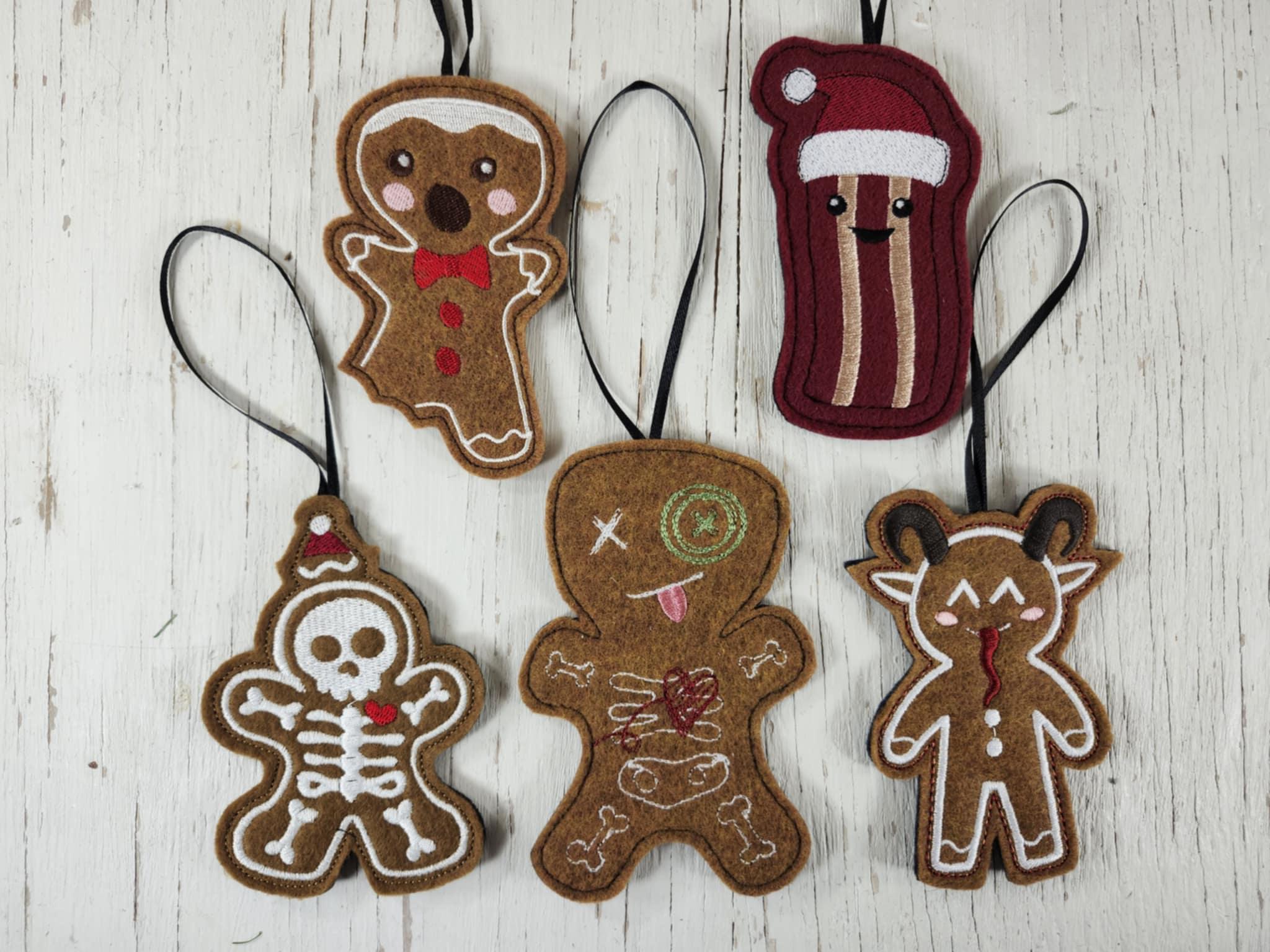 Krampus Gingerbread Embroidered Felt Ornament: Merry Creepmas Gift - Etsy