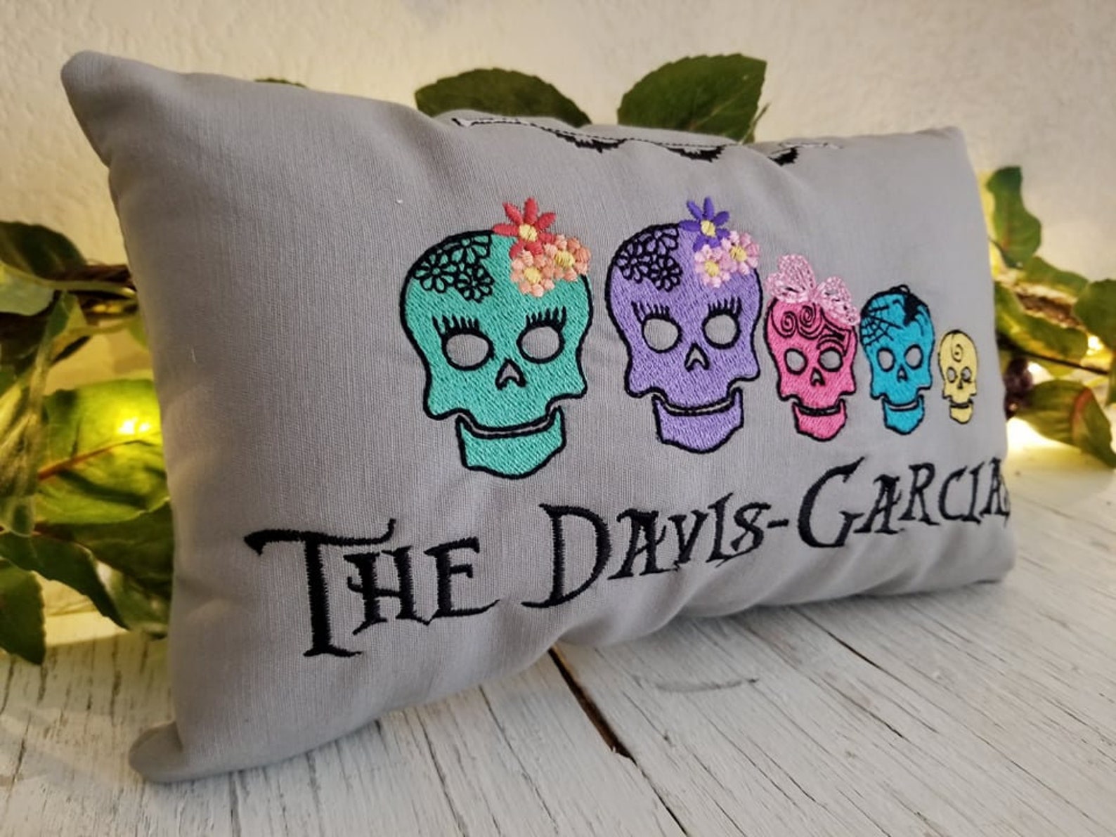 Two Moms Sugar Skull Family Tree Pillow - Gay Pride Family Gift ...