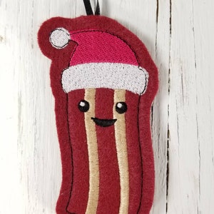 Santa Bacon Christmas Ornament - Gift for Chef - Christmas Tree Decor ...