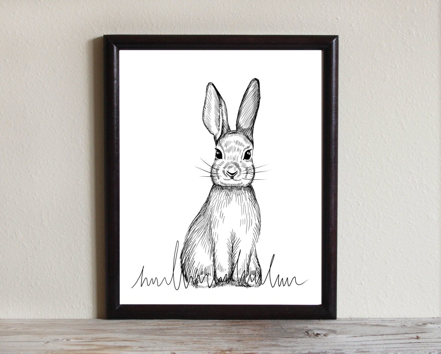 Easter Bunny Instant Download, Easter Art Print, Baby Animal Nursery ...