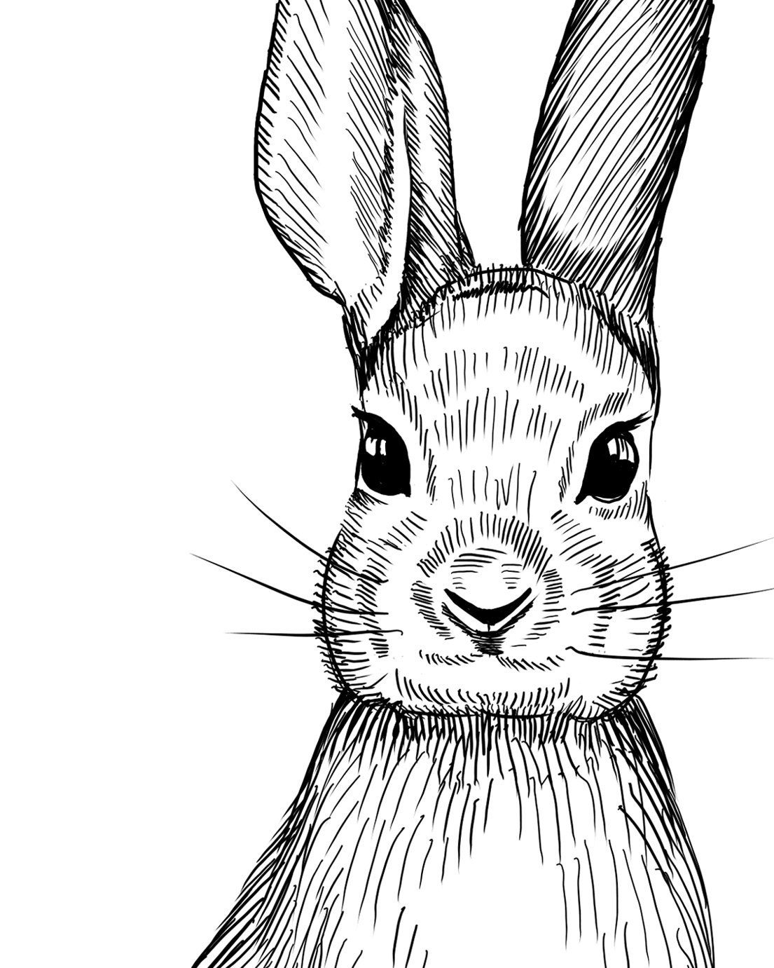 Easter Bunny Instant Download, Easter Art Print, Baby Animal Nursery ...