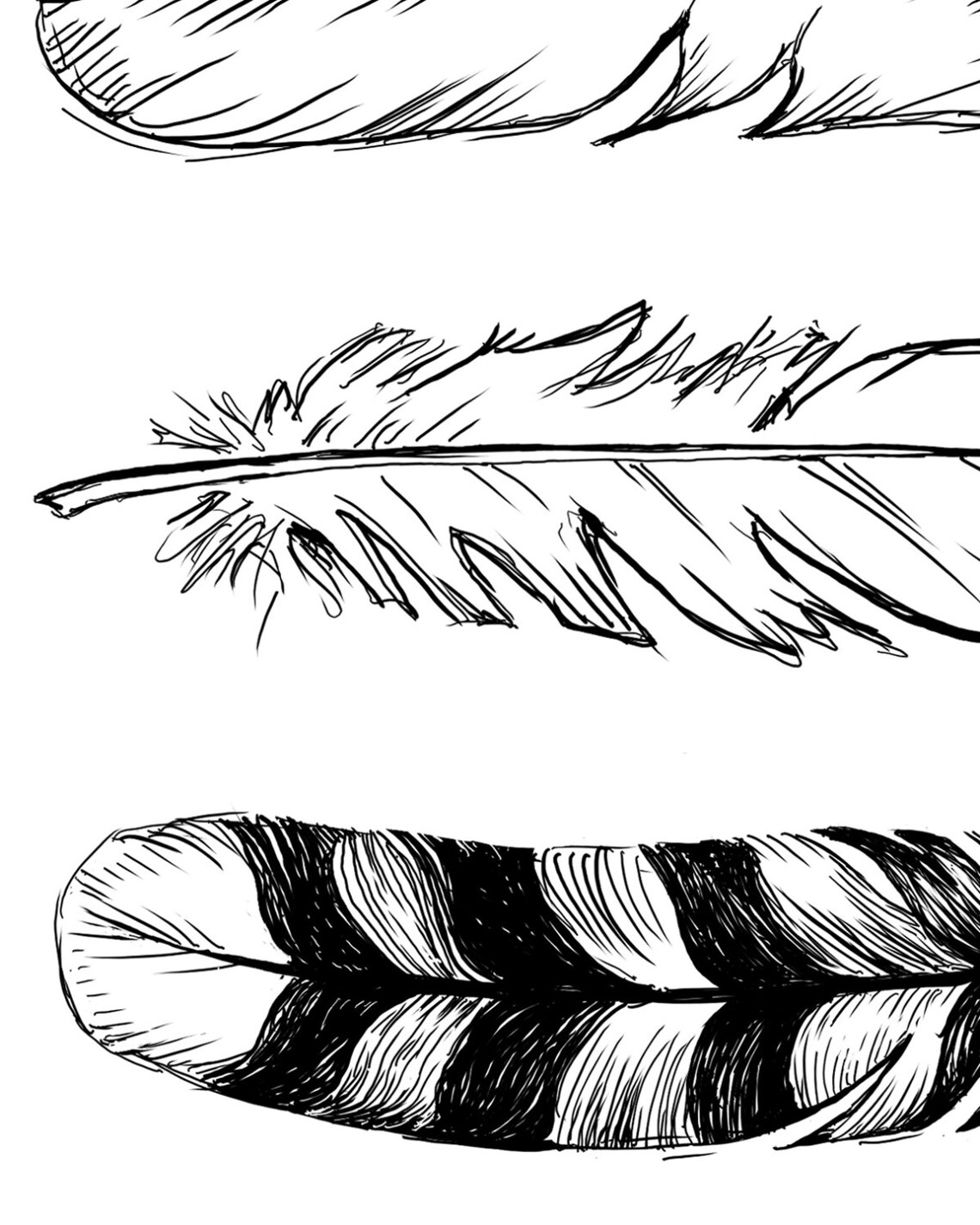 Feather Drawing Instant Download Art, Tribal Nursery Art, Digital Files ...