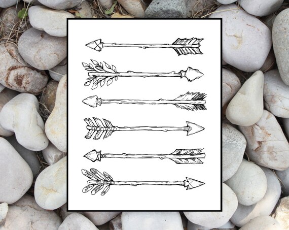 Arrow Wall Art Instant Download Arrow Drawing Arrows Art | Etsy