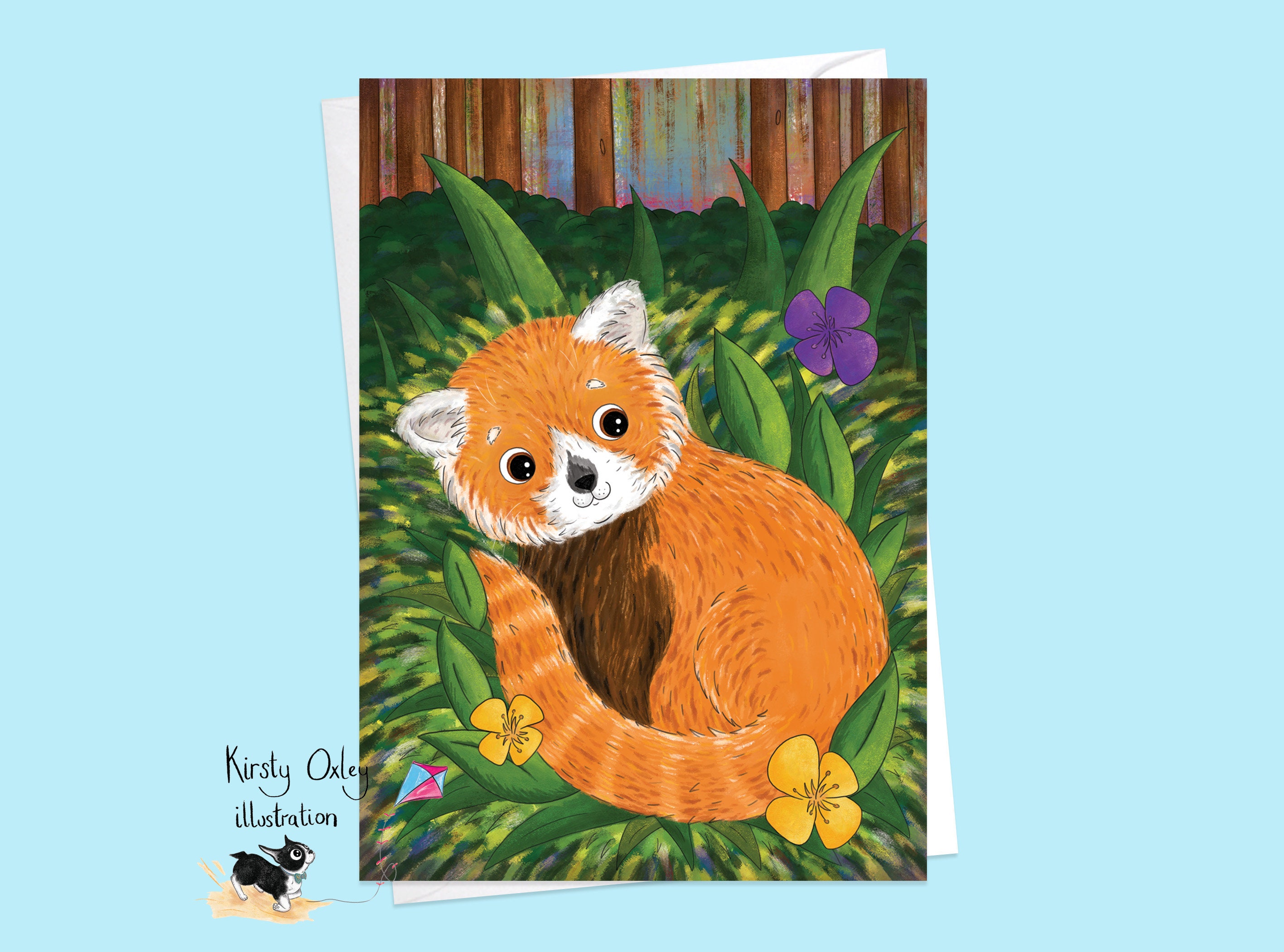 Red Panda Greetings Card - Etsy