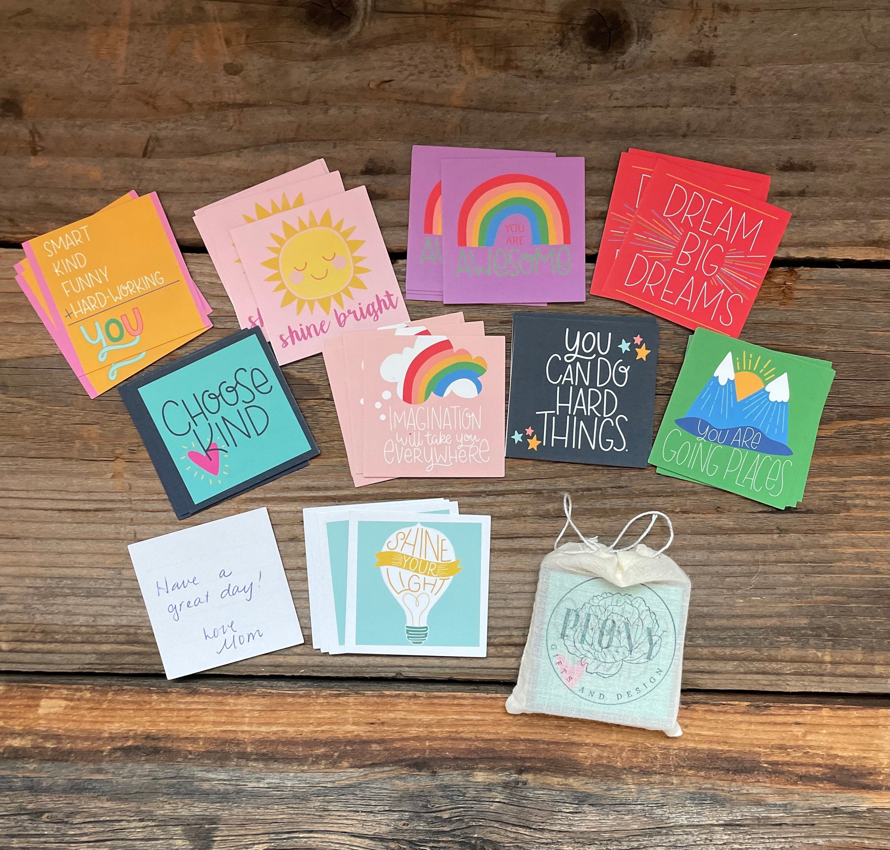 Lunchbox Notes for Kids - Lunchbox Cards - Motivational Cars for Kids ...