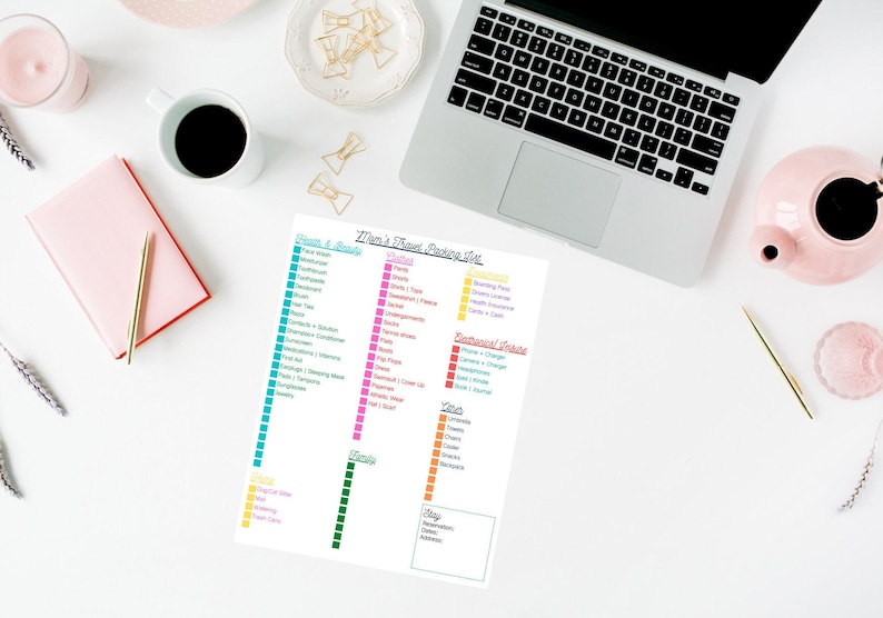 Canva Editable Printable Packing List - Digital Printable Packing List ...