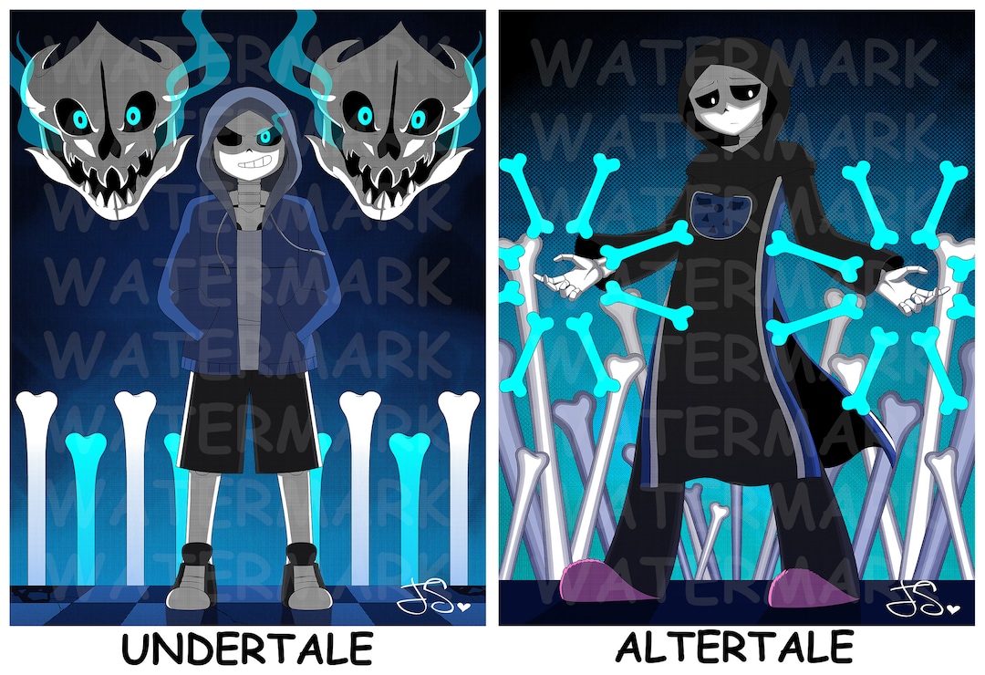 Undertale und Altertale Sans Poster - Etsy.de