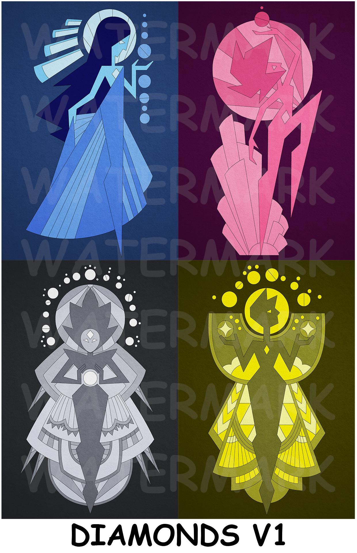 Steven Universe: Diamond Mural Posters - Etsy