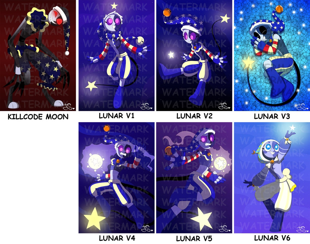 FNAF Security Breach: Killcode Moon and Lunar Sun and Moon Show Posters ...