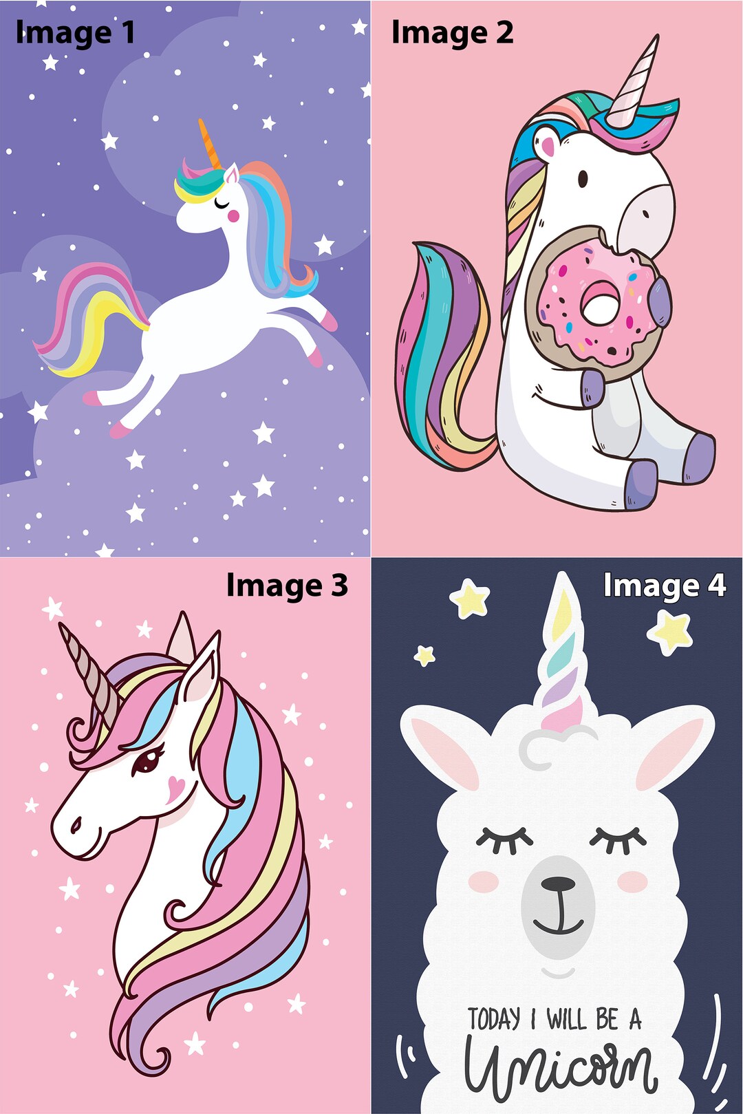 Llama and Unicorn Posters Bundle - Etsy