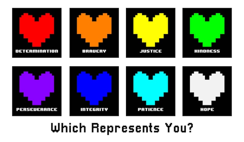 Undertale-human Soul Trait - Etsy