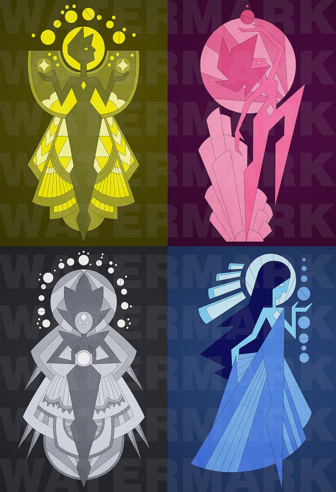 Steven Universe: Diamond Mural Posters - Etsy