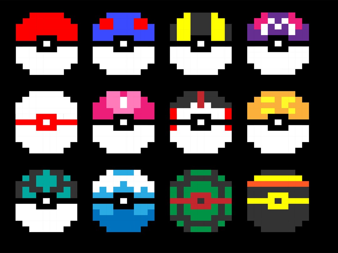 Pokemon PokeBall Chart Poster - Etsy Portugal