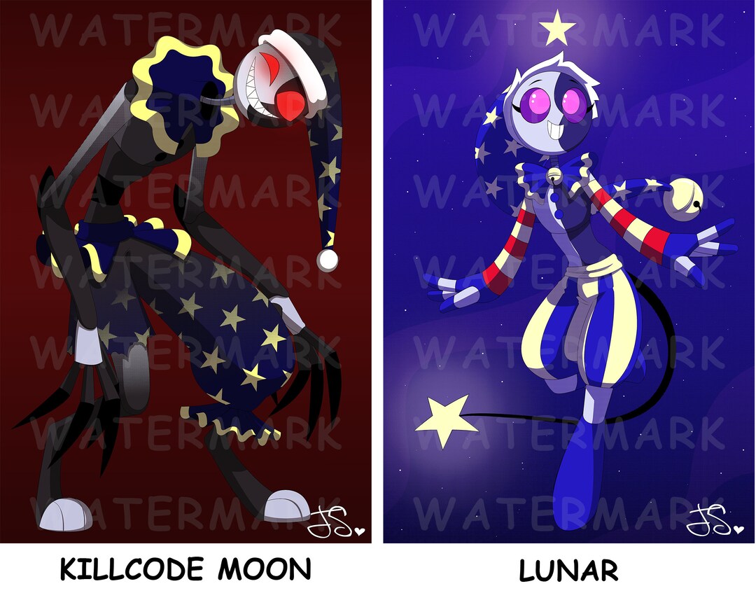 FNAF Security Breach: Killcode Moon and Lunar Sun and Moon - Etsy Finland