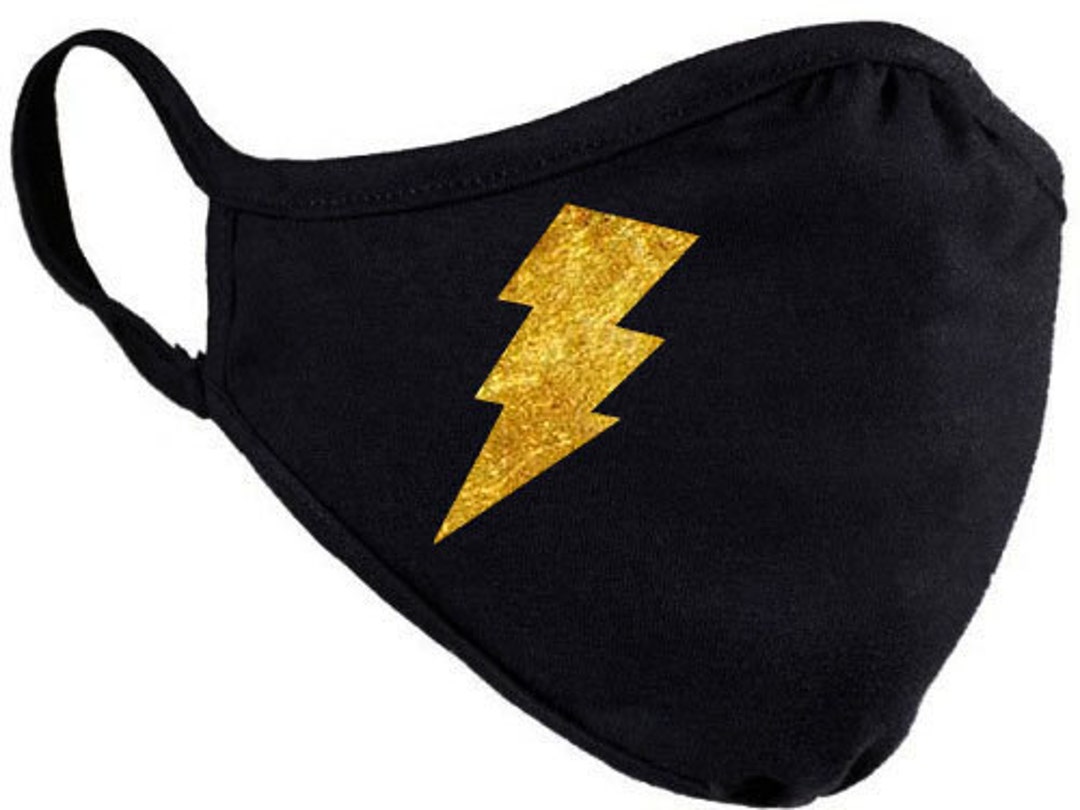 Shazam Face Mask, Reuseable/washable, Cotton & Polyester Dual ...