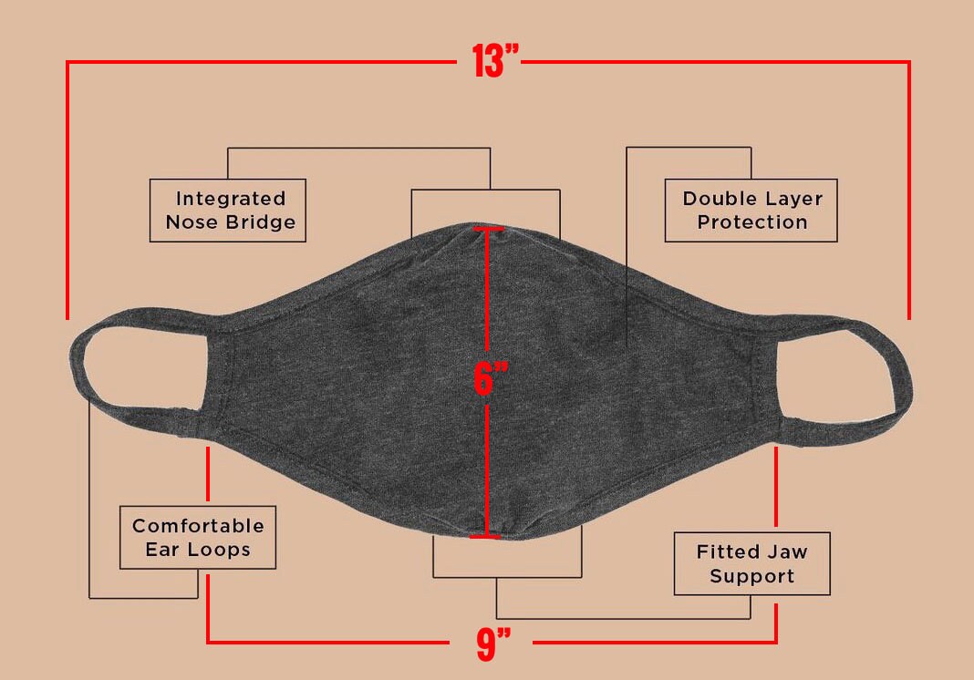 Personalized Face Mask Custom Text/logo Face Mask Cotton & - Etsy