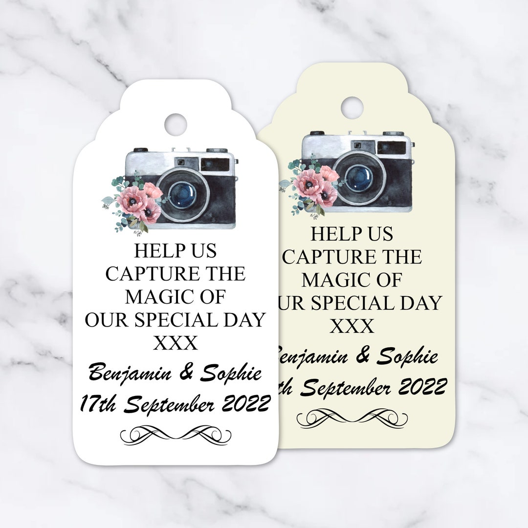 Personalised Pk10 Retro Disposable Camera Tags | Custom Capture the ...